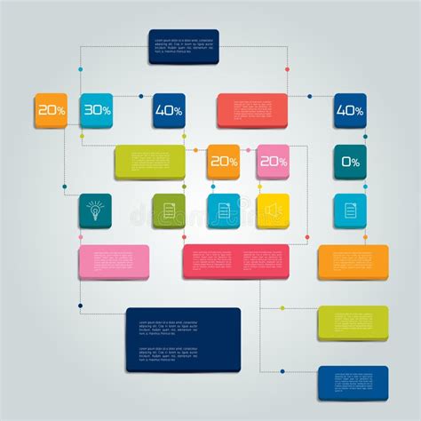 Flow Chart Scheme Infographics Elements Stock Vector Illustration Of