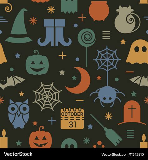 Halloween Party Pattern Royalty Free Vector Image