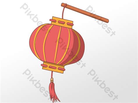 손으로 그린 구정 랜턴 그림 요소 일러스트 Png Psd 무료 다운로드 Pikbest