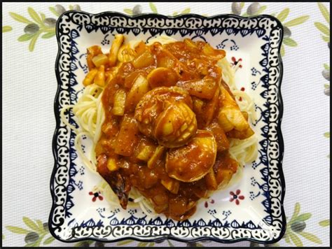 오징어 전복 넣은 스파게티 폰타나 볼로냐 베이컨 볼로네제