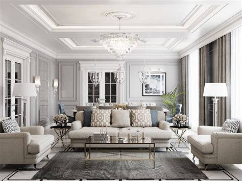 The Apartment In Vladimir Livingroom New Classic Style On Behance Modern Classic Living Room