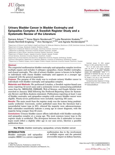 Pdf Urinary Bladder Cancer In Bladder Exstrophy And Epispadias