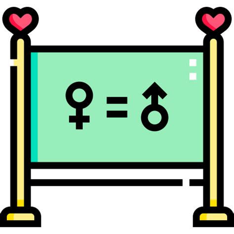 Gender Equality Detailed Straight Lineal Color Icon Gender Equality Detailed Straight Lineal Color Icon