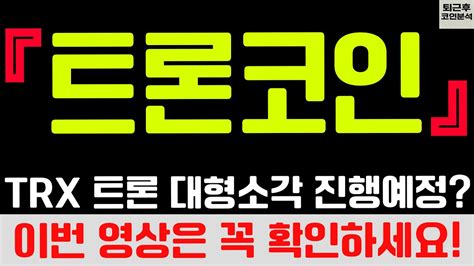 트론 코인전망 소각진행 예정 그 이후 상승 시나리오 꼭 확인하세요 트론코인전망 트론코인 트론분석 트론전망 트론호재