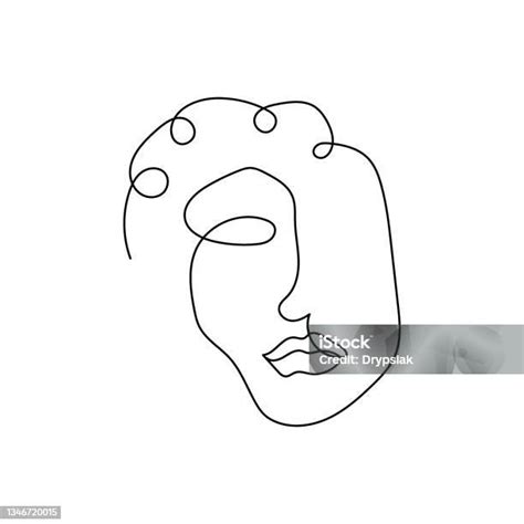 여성 실루엣 연속 라인 드로잉 얼굴 특징의 한 줄 예술 여성의 힘 추상화 개념에 대한 스톡 벡터 아트 및 기타 이미지 개념 귀여운 꽃 식물 Istock