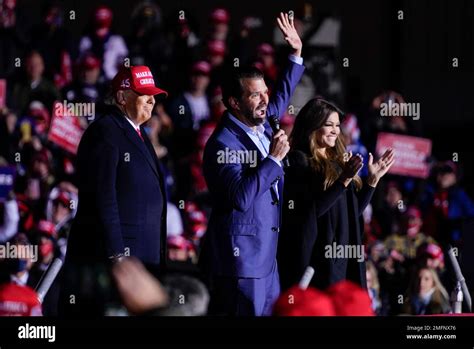President Donald Trump Listens As Donald Trump Jr And His Girlfriend