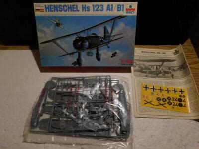 Esci 148 4001 Henschel Hs 123 A1b1 German Early Bomber Fighter Obn