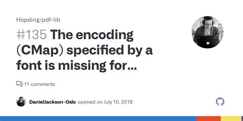 the encoding cmap specified by a font is missing for copied pdf pages