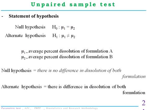 Parametric Test T Test And Anova Biostatistics And Research Methodologypptx