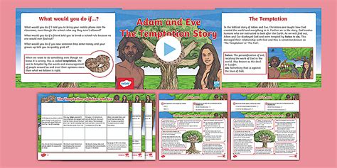 Ks2 Adam And Eve Temptation Story Teaching Pack