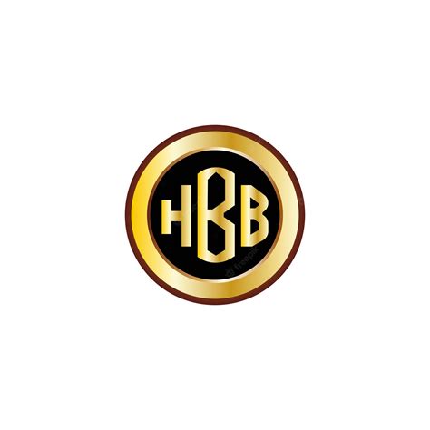 Premium Vector Creative Htb Letter Logo Design With Golden Circle