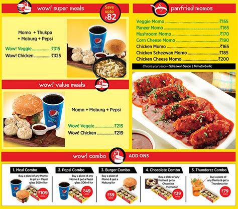 Menu At Wow Momo Siliguri Shop No 39