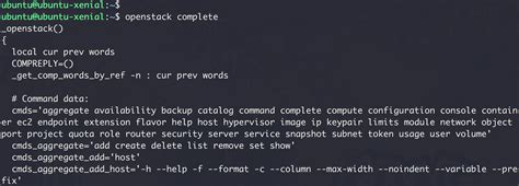 Openstack CLI Y Autocompletar En Bash Pilas Guru