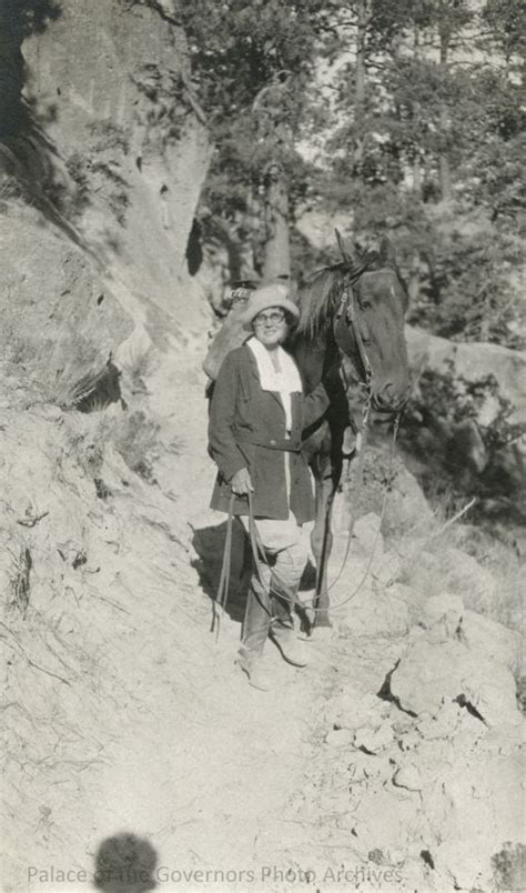 Edith Warner On The Trail In Los Alamos Canyon New Mexico Date 1936 Negative Number 047538