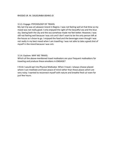 Late Submission Assignment Rhodjo Jr M Saligumba Bshm1 D 33