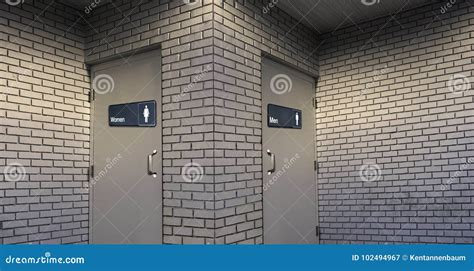 Public Mens And Womens Restroom Doors Editorial Photography Image Of