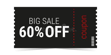 Discount Voucher And Sale Coupon Template Layout Stock Vector