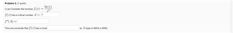 solved problem 2 1 point 1 pt consider the function f