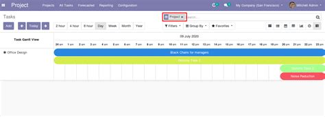 Odoo Project Gantt Native Web View Webkul