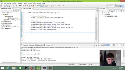 How To Create A Simple Console Calculator In Java Youtube