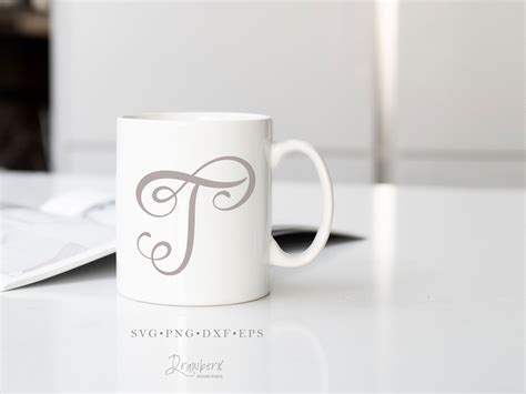 Fancy Script Letters Svg Cut File Monogram Svg Cursive Initials