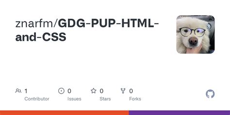 Github Znarfmgdg Pup Html And Css