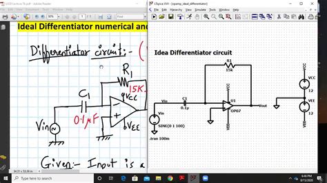 Differentiator Circuit Numerical And Its Simulation In Ltspice Youtube