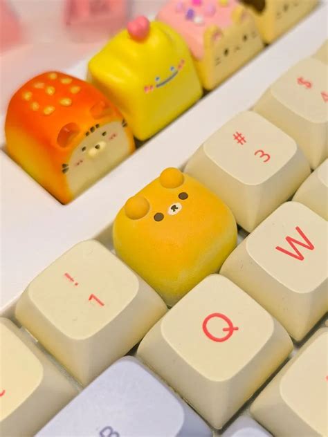 Bread Bear Keycaps Kawaii Keycaps