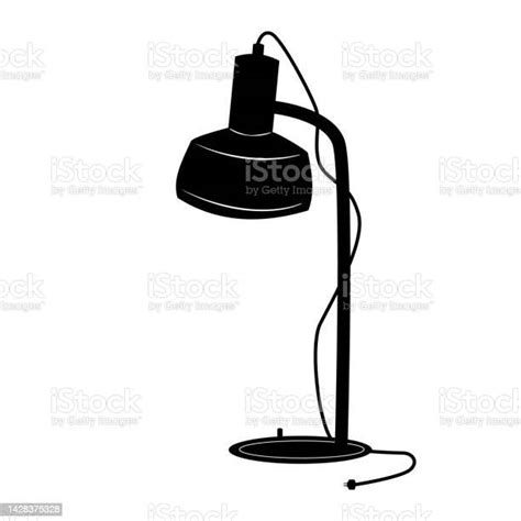 흰색 배경에 고립 된 테이블 램프 야간 조명 아이콘입니다 침실 갓 실루엣 가구에 대한 스톡 벡터 아트 및 기타 이미지 가구 가정의 방 거실 Istock