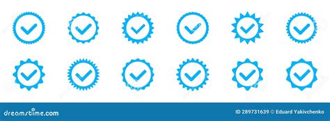 Account Verification Icon Inside Verification Icons Verified Badge Profile Set Stock Vector