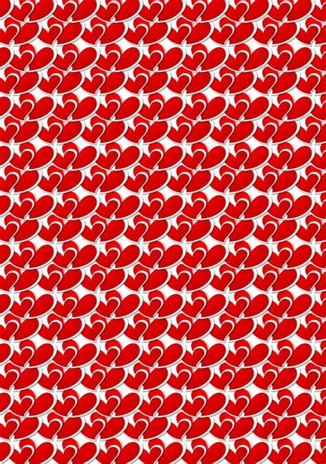 레드 하트 벡터 원활한 패턴 벡터 Eps Uidownload