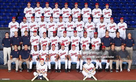 The Minnesota Twins Pose For Their 2009 Team Photo On October 1 2009