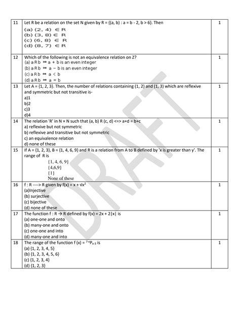 Solution Class Xii Maths Chapter 1 Relations Functions Includes