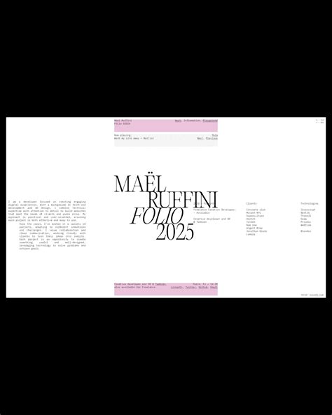 Last Year Mael Ruffini Asked Me To Help Design His New Portfolio I Had An Absolute Blast