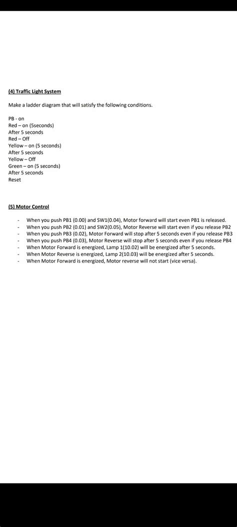 Solved Design The Ladder Program Of The Following Chegg