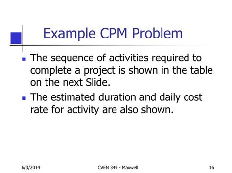 PPT Activity On Node Approach To CPM Scheduling PowerPoint Presentation ID