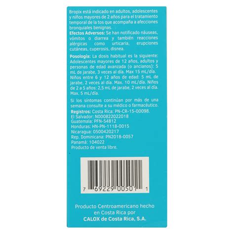 Comprar Bropix 35mg 5 Ml 100 Ml Jarabe Walmart Costa Rica Maxipalí