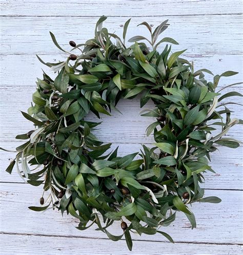 Olive Branch Wreath For Front Door Year Round Wreath Etsy