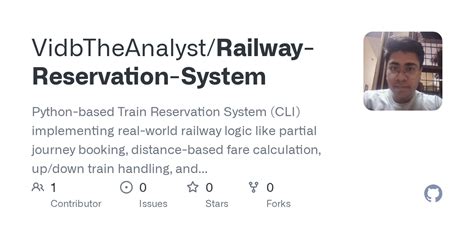 Github Vidbtheanalystrailway Reservation System Python Based Train