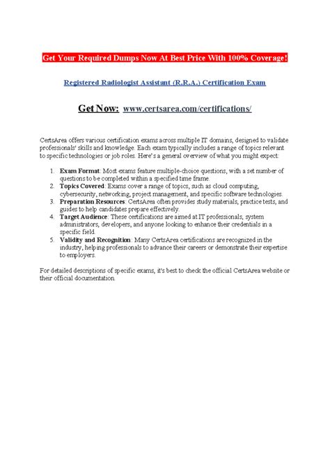 Registered Radiologist Assistant Rra Certification Exam Get Your