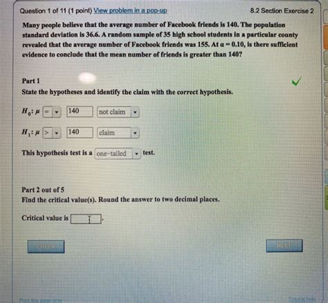 solved question 1 of 11 1 point view problem in a pop up