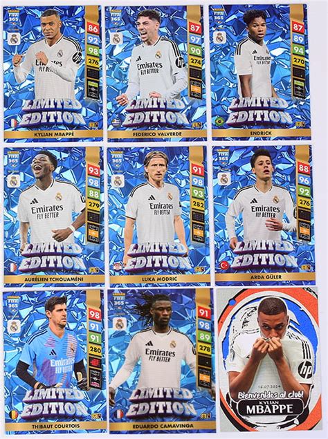 10 X Real Madrid Limited Cards Set 2025 Fifa Mbappe Modric Fantop Pl