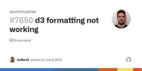 d3 formatting not working · issue 7650 · apache superset · github