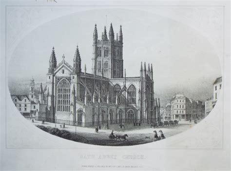 Antique Prints Of Bath Abbey Bath