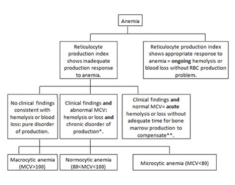 Types Of Anemia Chart Diagnostic Flowchart For Microcytic Anemias Caused By
