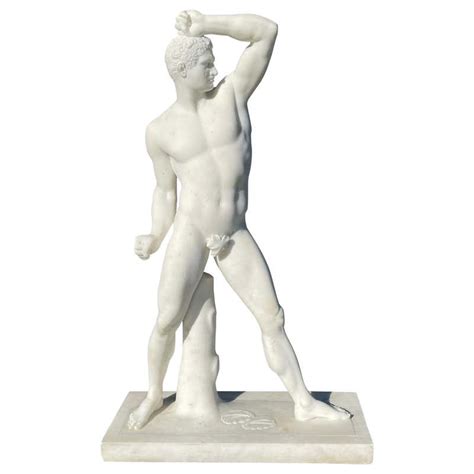 Large Classical Roman Male Nude Warrior Bronze Sculpture For Sale At