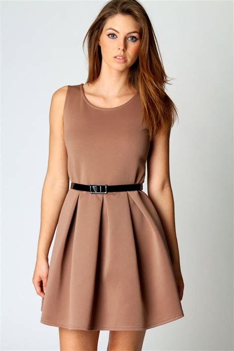 Skater Dresses Black And Midi Skater Dress Boohoo Ireland Dress