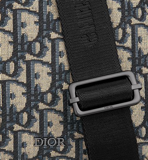 Rider 20 Sling Bag Beige And Black Dior Oblique Jacquard With Black
