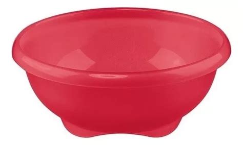 Bowl Cerealero Plástico 15cm X4unid Casar San Remo Color Rojo