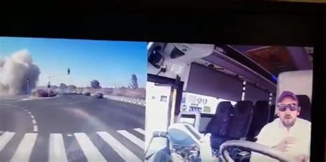 VÍdeo Mira La Cara De Este Conductor Cuando Ve Un Misil Explotando A